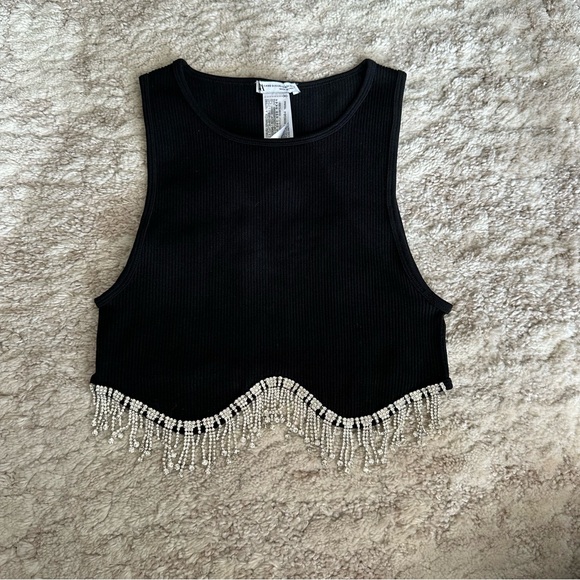 Zara | Tops | Zara Bedazzled Crop Top | Poshmark